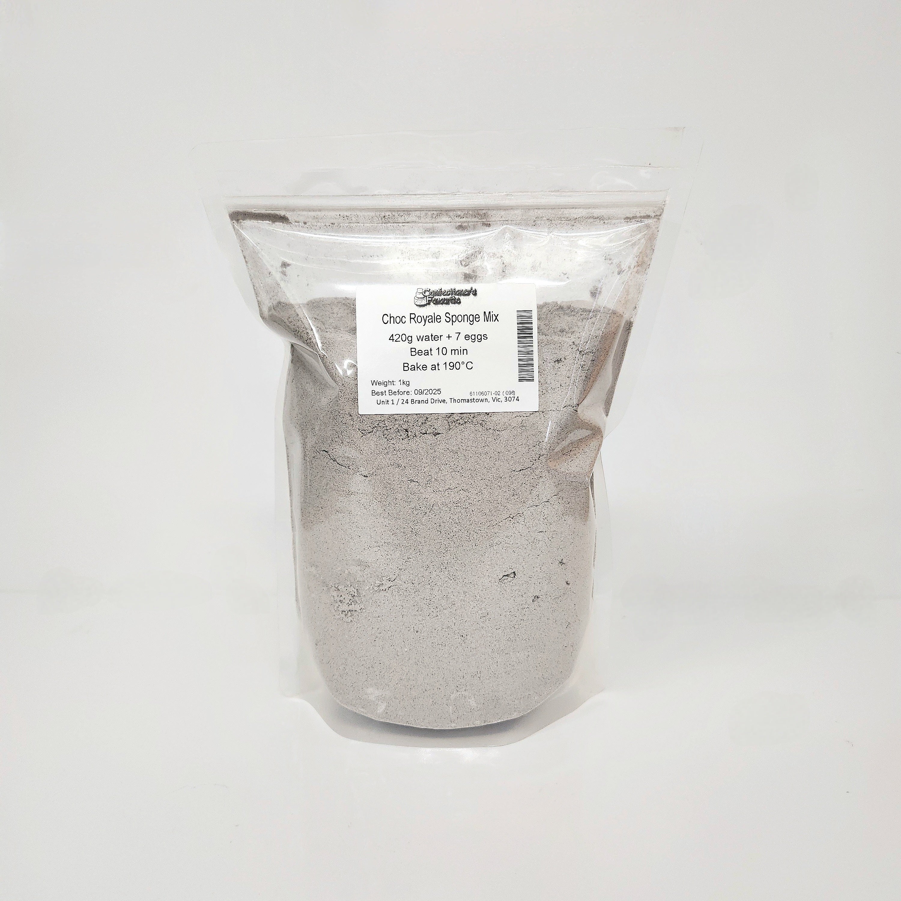 Chocolate Royale Sponge Mix 1kg | Confectioner's Favourite Pty Ltd