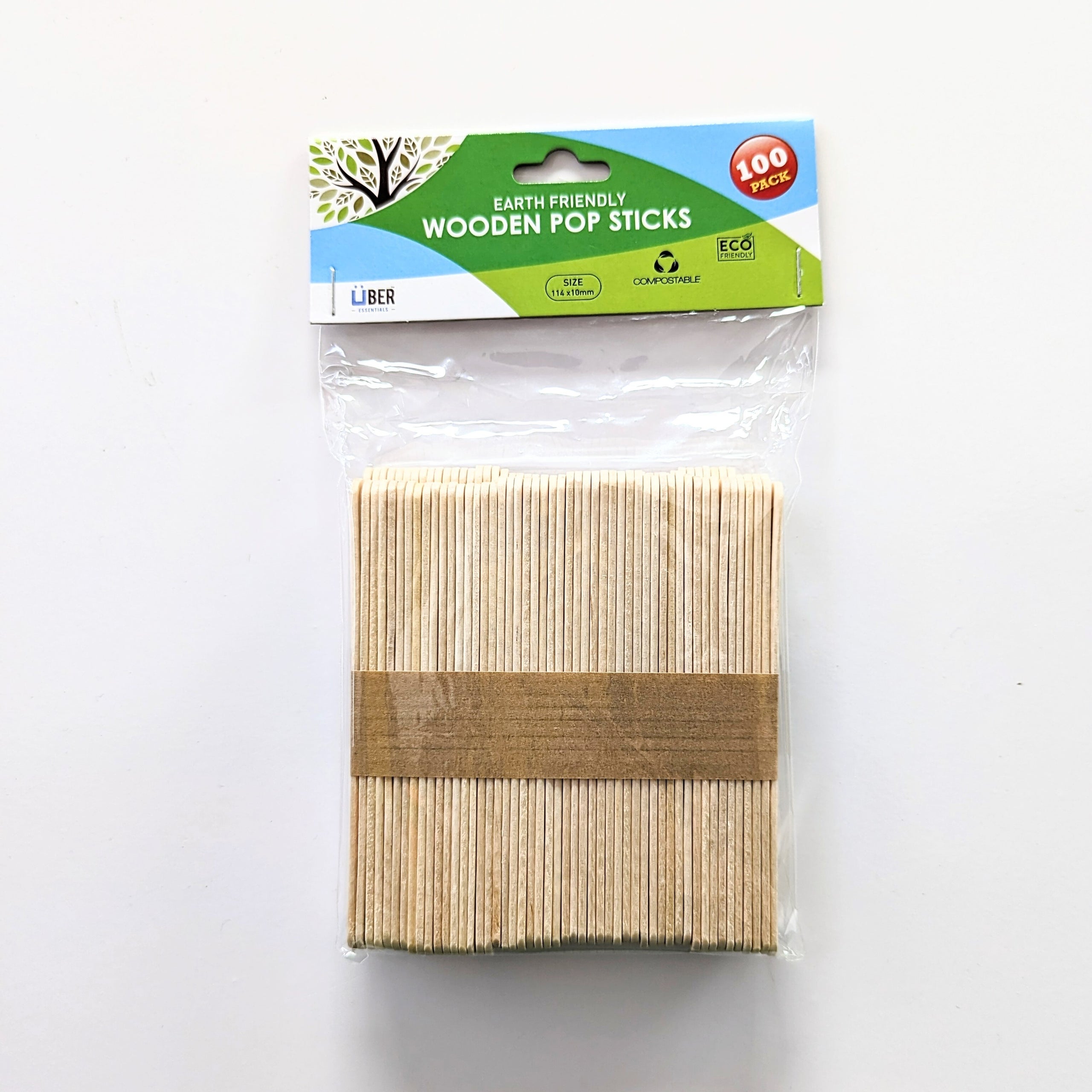 100Pk Wooden Pop Sticks | Confectioner's Favourite Pty Ltd